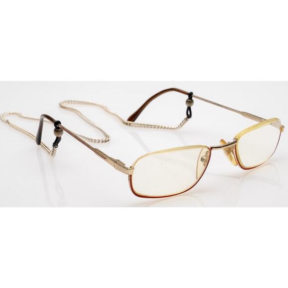 SWANK | Accessories | Vintage 8s Swank Italy Luna Red Half Rim Gold Tone Glass Frames | Poshmark